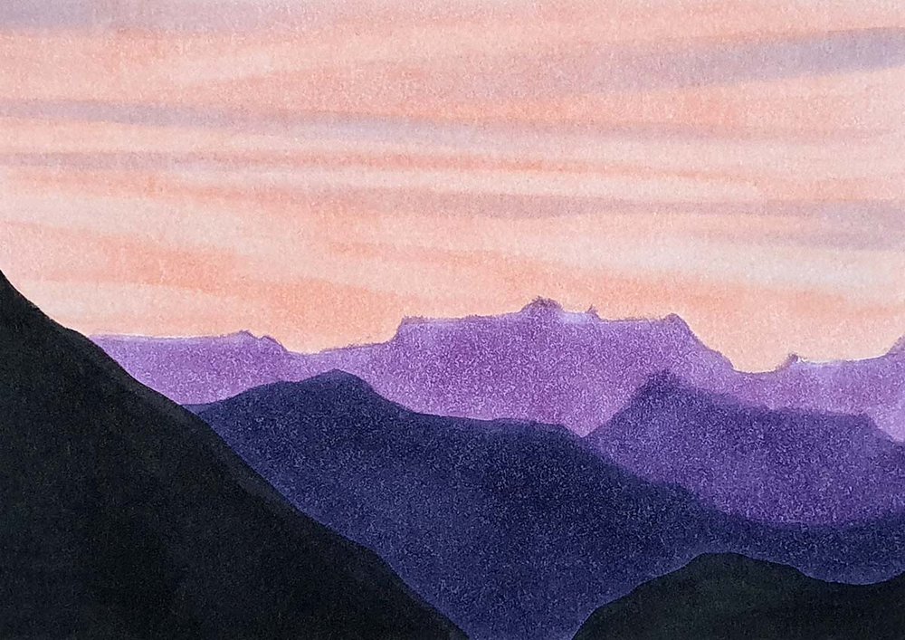 How To Draw A Mountain Landscape Easy Mountain Range Drawing Tutorial